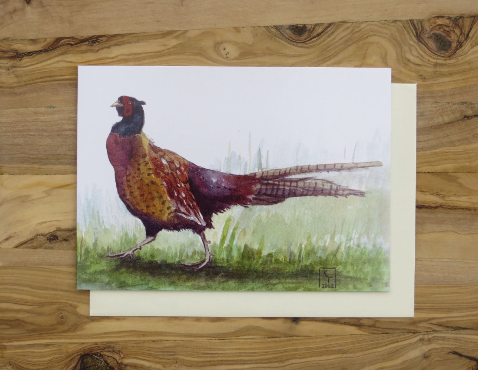 Pheasant Art/ Illustrated Greetings Card - KATHERINE TYRER ILLUSTRATOR ...